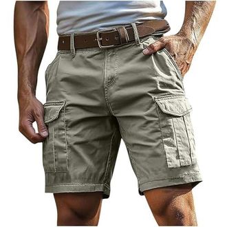 Generic Short cargo tactique pour homme - Serg&eacute; de coton l&eacute;ger avec plusieurs poches pour la randonn&eacute;e, le golf, le travail et les activit&eacute;s de plein air, gri
