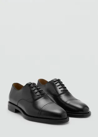 Mango Chaussures style richelieus cuir noir - Homme - 39 - MANGO MAN