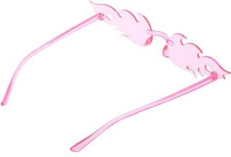 Holibanna Ipetboom Lunettes de Soleil Femme Flamme sans Monture en Polycarbonate Rose Protection UV L&eacute;g&egrave;re et Confortable Accessoire pour Sorties Cosplay et F&ecirc;t