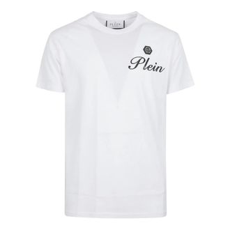 Philipp Plein Homme, Tops, Blanc, Taille: S T-Chemises