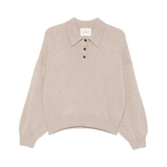 Lisa Yang Etta Polopullover - - Knitwear - Damen - Beige - S