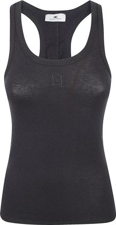 Elisabetta Franchi Femme, Tops, Noir, Taille: 36 FR D&eacute;bardeur Dos Nageur