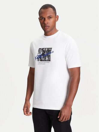 Karl Lagerfeld T-Shirt 755143 553225 Wei&szlig; Regular Fit