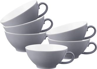 SELTMANN WEIDEN Life Fashion Teetassen 6er Set - 140 ml - Porzellan Tassen mit wei&szlig;er Innenseite und farbiger Au&szlig;enseite, Sp&uuml;lmaschinen- und Mikrowellenfest - Elegant