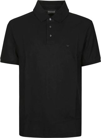 Emporio Armani Homme, Tops, Noir, Taille: L Polo en piqu&eacute; coupe classique