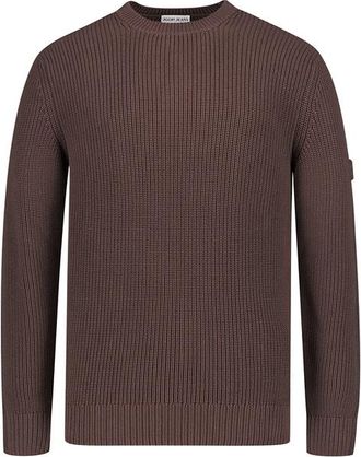 Joop Herren Pullover braun Baumwolle unifarben
