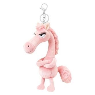 Generico Porte-cl&eacute;s Animaux, 2026 Cheval En Peluche Pendentif Pour Sac - Porte-cl&eacute;s Doux Animaux En Peluche | pour Sac &agrave; Dos Portefeuille Miroir T&eacute;l&eacute;phone Sac 
