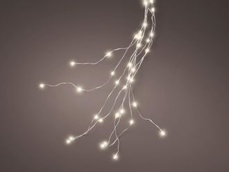 Lumineo LED Baumbeleuchtung Silber/warmes Weiss 210cm