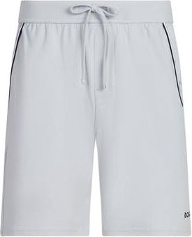 HUGO BOSS Short droit uni en coton m&eacute;lang&eacute;
