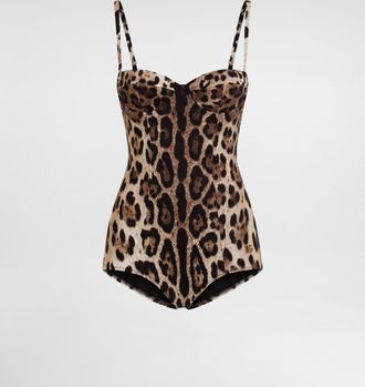 Dolce & Gabbana Der An Den Seiten Drapierte Badeanzug Aus Hochwertigem Sensitive-material Mit Stylishem Leoprint Sorgt Für Einen Außergewöhnlich Sinnlichen Look: - Fr