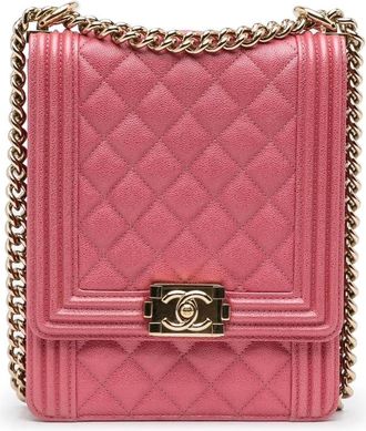 Chanel Sac bandouli&egrave;re Pre-owned Boy Flap North South - Femme - Pre-owned - Rose - Taille: ONE Size