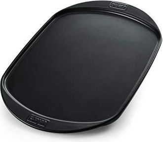 Weber Keramik Grillplatte/Plancha - Groß (49 x 35cm), BBQ-Grillpfanne aus Keramik mit Antihaftoberfläche, ideal für Smash-Burger, Fajitas, Spargel und mehr,