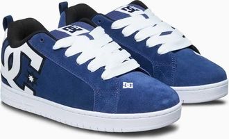 DC Court Graffik - Baskets en cuir - Bleu marine/blanc