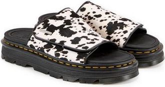 Dr. Martens Sandales plateformes Zebzag en cuir Hair-On dalmatien