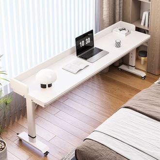 Generic &Uuml;Berbetttisch Mit Rad, Laptop-Schreibtisch, Wagentisch, 125 Kg Tragkraft, H&ouml;Henverstellbar for Computer, B&uuml;Cher, Wasserbecher