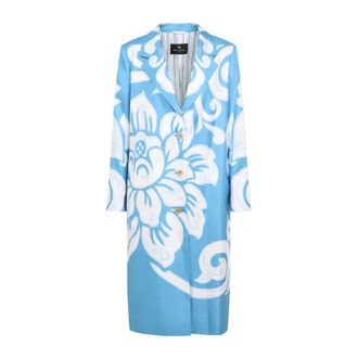 Etro Bedruckter Caban - - Coats - Damen - Blau - XS