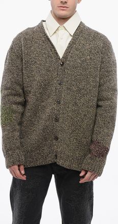 Maison Margiela MM1 Woll- und Alpakacardigan mit V-Ausschnitt Maison Margiela