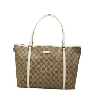 Gucci Pre-owned GG Supreme PVC Patent Leather Tote Bag - - Pre-owned - Damen - Beige - ONE SIZE