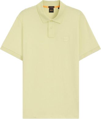 HUGO BOSS Piqu&eacute;-Poloshirt mit Stretch und Label-Aufn&auml;her in