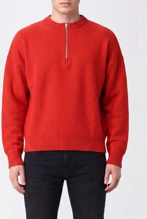 Extreme Cashmere Pullover aus Kaschmirmischung mit halbem Rei&szlig;verschluss und &uuml;berschnittenen Schultern
