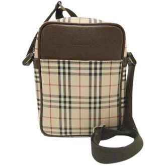 Burberry Pre-owned Sac bandouli&egrave;re vintage en toile - Femme - Pre-owned - Beige - Taille: ONE Size