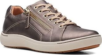 Clarks Baskets Nalle en Dentelle pour Femme, Bronze m&eacute;tallis&eacute;, 38 EU