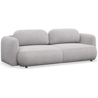 Selsey Selsey TVOYA - Canap&eacute; convertible 3 places en bouclette, gris clair