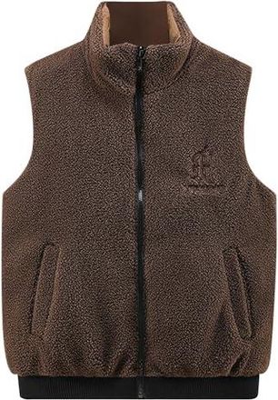 Generico Gilet Polaire pour Hommes Sans Manches Veste Polaire Chaud Vestes Léger Sans Manches Bodywarmers Manteau Sweat-shirt de Travail pour La Photographie E