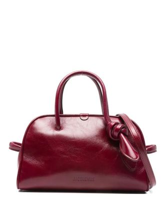Jacquemus Hobo Bags - Curved Silhouette Burgundy Top Handle Handbag - Gr. unisize - in Rot - f&uuml;r Damen