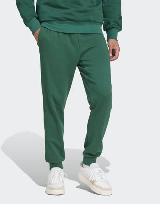 adidas adidas Performance - Essentials - Feel Cozy - Pantalon en tissu &eacute;ponge - Vert universitaire/noir