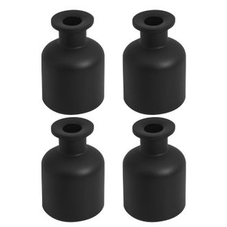 Amosfun 4st&uuml;cke Schwarze Glas-diffusorflasche Rund Leer f&uuml;r &Auml;therische &Ouml;le Duftst&auml;bchen und Parfums DIY-aufbewahrungsbeh&auml;lter f&uuml;r Aromatherapie und Zuhause