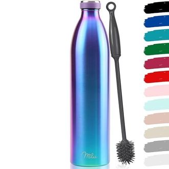 Milu Bouteille deau en Acier Inoxydable - Double paroi isol&eacute;e sous vide - Bouche Standard Gourde - 350ml 500ml / 750ml / 1000ml/ 1.5l - sans BPA - Thermo G