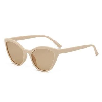 Generic Lunettes De Soleil Décoratives For Hommes Et Femmes, Monture Petite, Idéales For Les Vacances, Le Sport La Conduite(Beige)