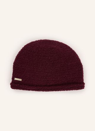 Seeberger Seeberger Boucl&eacute;-M&uuml;tze rot