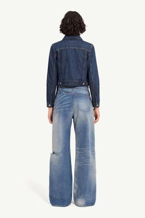 Maison Margiela Distressed Denim Jacket - Blue