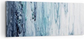 Arttor Wandbilder Dekoration Wohnzimmer Abstraktion Prellung Blau Panorama Bilder auf Leinwand 120x50cm Leinwandbild Schlafzimmer Küche Wand Kunstdruck Art G