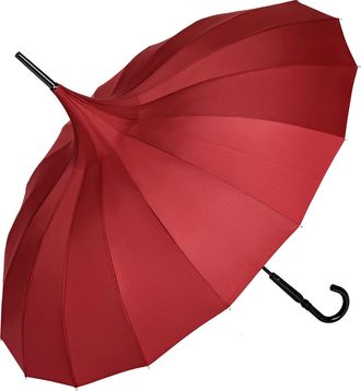 Von Lilienfeld Regenschirm Sonnenschirm Stabil Stockschirm Pagode Charlotte Bordeaux Burgunder