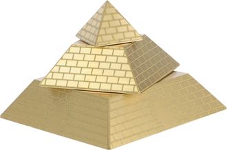 Soimiss Messing Pyramiden Tischdekoration Drehbar B&uuml;ro Geschenk Edle Messingfigur &Auml;gyptische Skulptur Schreibtisch Ornament f&uuml;r Zuhause und B&uuml;ro