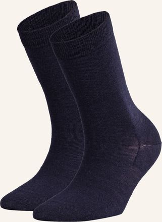 Falke 2er-Pack Socken Softmerino blau