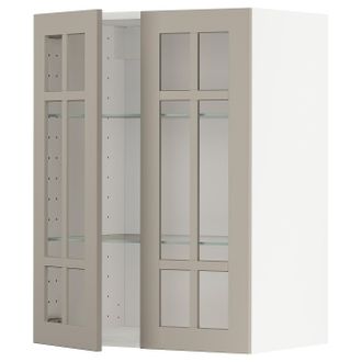 IKEA METOD Wandschrank mit Böden/2 Glastüren