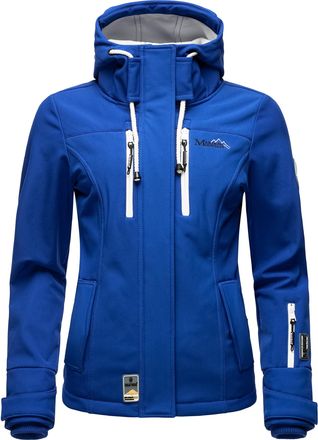 Marikoo Damen Softshelljacke &Uuml;bergangsjacke mit Kapuze Kleinezicke Royal Blue Gr. S