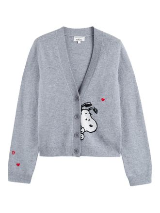 Chinti and Parker x Peanuts cardigan à motif Snoopy - Gris