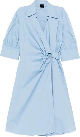 Pinko logo-embroidered midi skirt - Blau