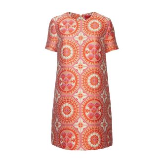 La DoubleJ Sun Jacquard Mini Swing Kleid - - Dresses - Damen - Orange - S