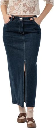Kocca Femme, Jupes, Bleu, Taille: 38 FR Casual Denim Look Long Skirt