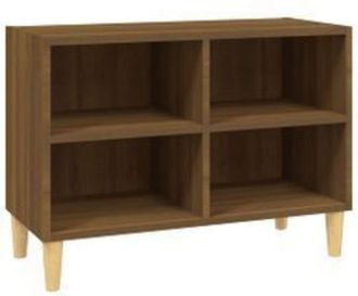 Les Tendances Petit meuble avec &eacute;tageres sur pieds en bois naturel Kuba 70cm-Marron