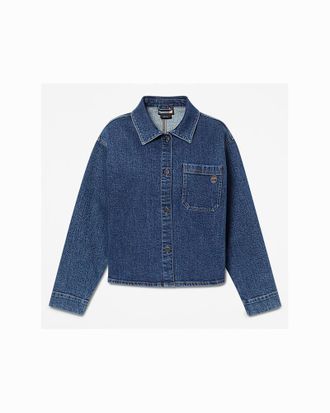 Timberland Hemdjacke aus Denim f&uuml;r Damen in Blau, Damen, Blau, Gr&ouml;&szlig;e