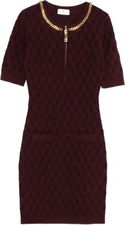 Elisabetta Franchi Abito di Maglia Merlot - - Dresses - Damen - Rot - L