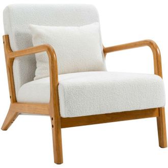 Nordlys Nordlys - Fauteuil de Salon Scandinave avec Structure Bois et Tissu