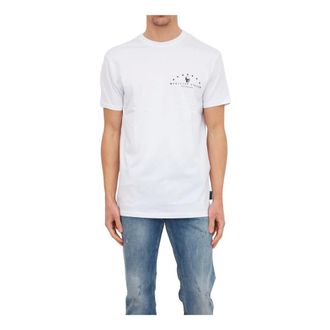Philipp Plein Homme, Tops, Blanc, Taille: 2XL T-shirt blanc avec design moderne